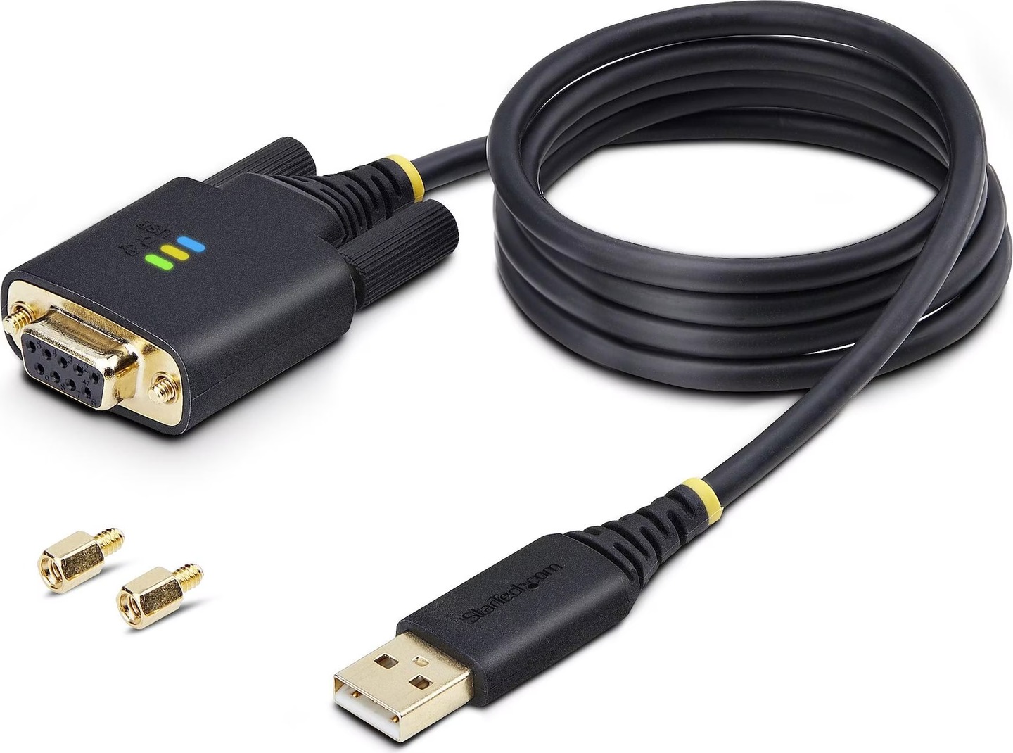 StarTech COM 1m USB null modem cable COM Retention FTDI USB-A to RS232 ...